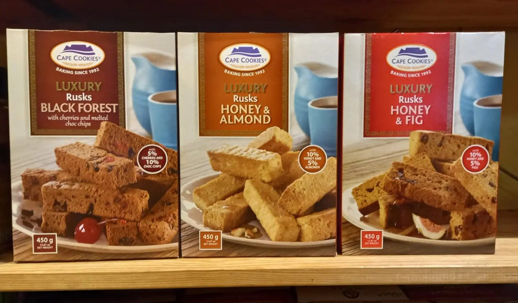 Cape Cookies Black Forest Flavoured Rusk 450g – Kalahari Moon