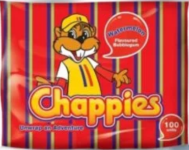 Chappies Bubblegum Watermelon 400g (100 per bag) – Kalahari Moon