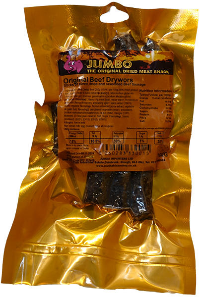 Jumbo Original Beef Droewors 100g – Kalahari Moon
