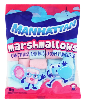 Manhattan Candyfloss & Bubblegum Flavoured Marshmallows 150g – Kalahari ...