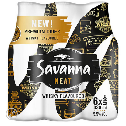 Savanna Neat Whiskey Flavoured Cider 330ml (Single) – Kalahari Moon