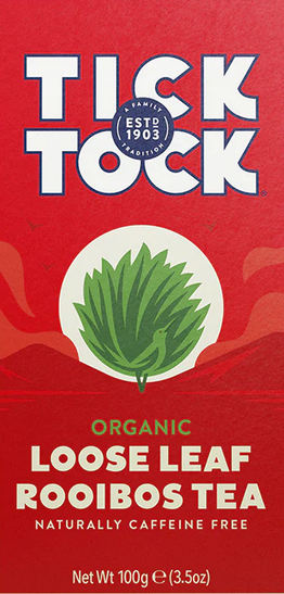 Tick Tock Organic Loose Leaf Rooibos Tea 100g – Kalahari Moon
