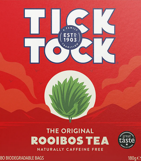 Tick Tock Organic Rooibos Tea 80 Bags – Kalahari Moon