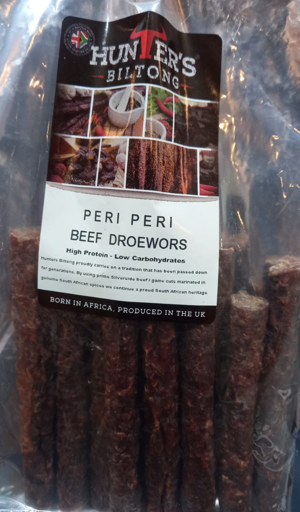 Hunter's Biltong - Peri Peri Beef Droewors 100g – Kalahari Moon