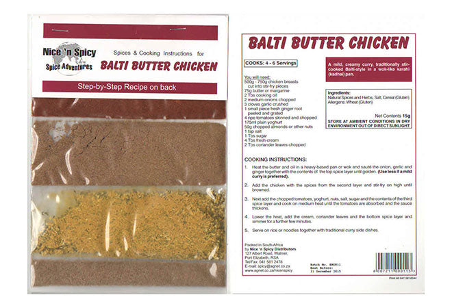 Nice 'n Spicy Spices Balti Chicken – Kalahari Moon